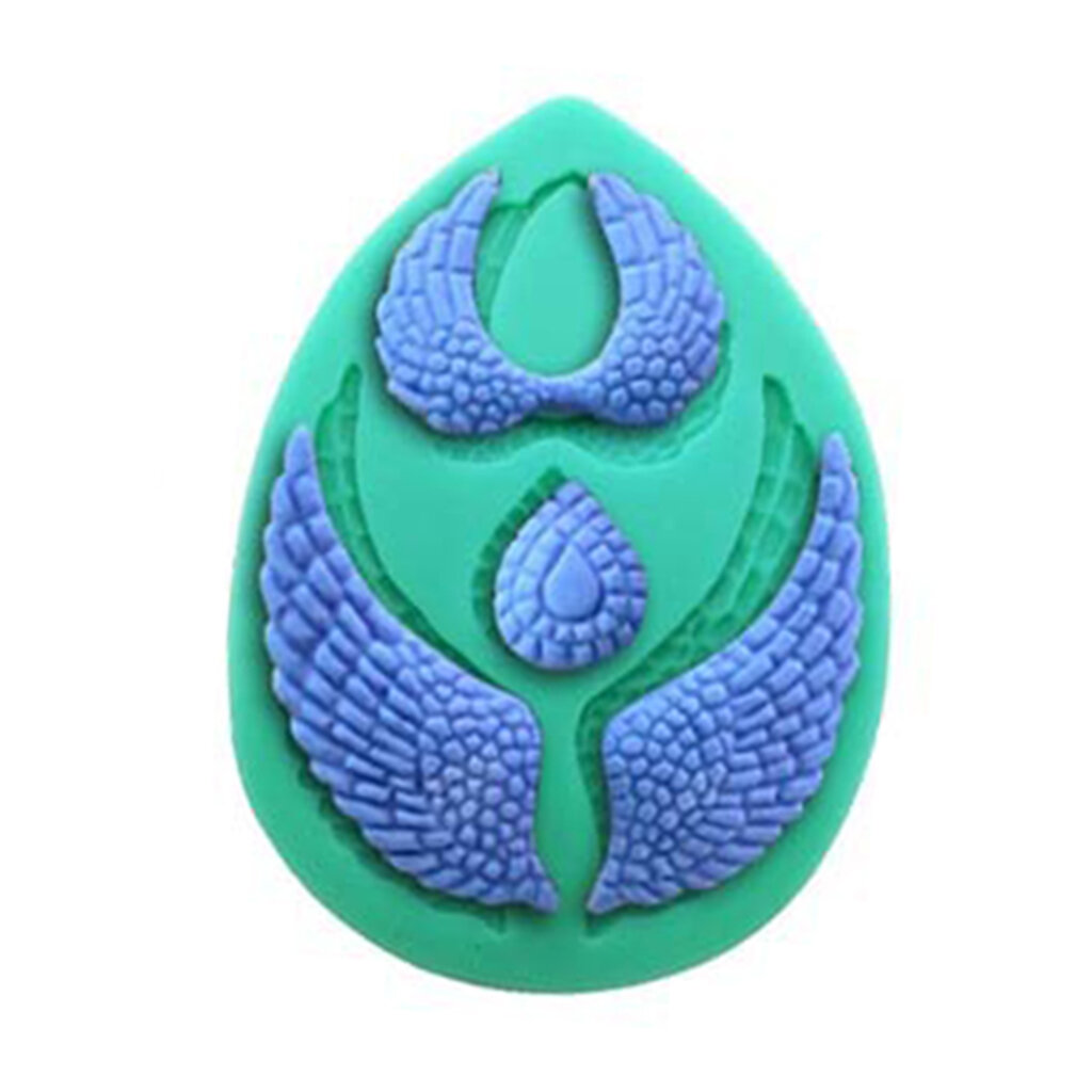 Силиконовая форма в форме крыла маленького ангела в европейском стиле (случайный цвет формы)-F0233CB