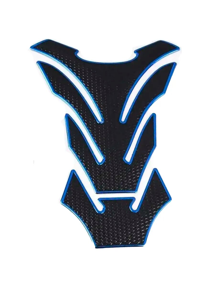 Наклейка Fishbone от МОТОТОР, для защиты бака 19смх14см, черная/синяя