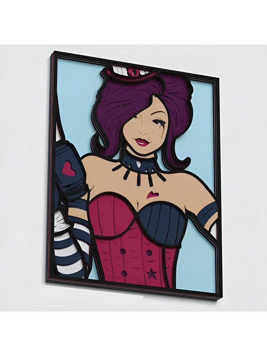 3D Картина по номерам из дерева Мокси, 23x30 см