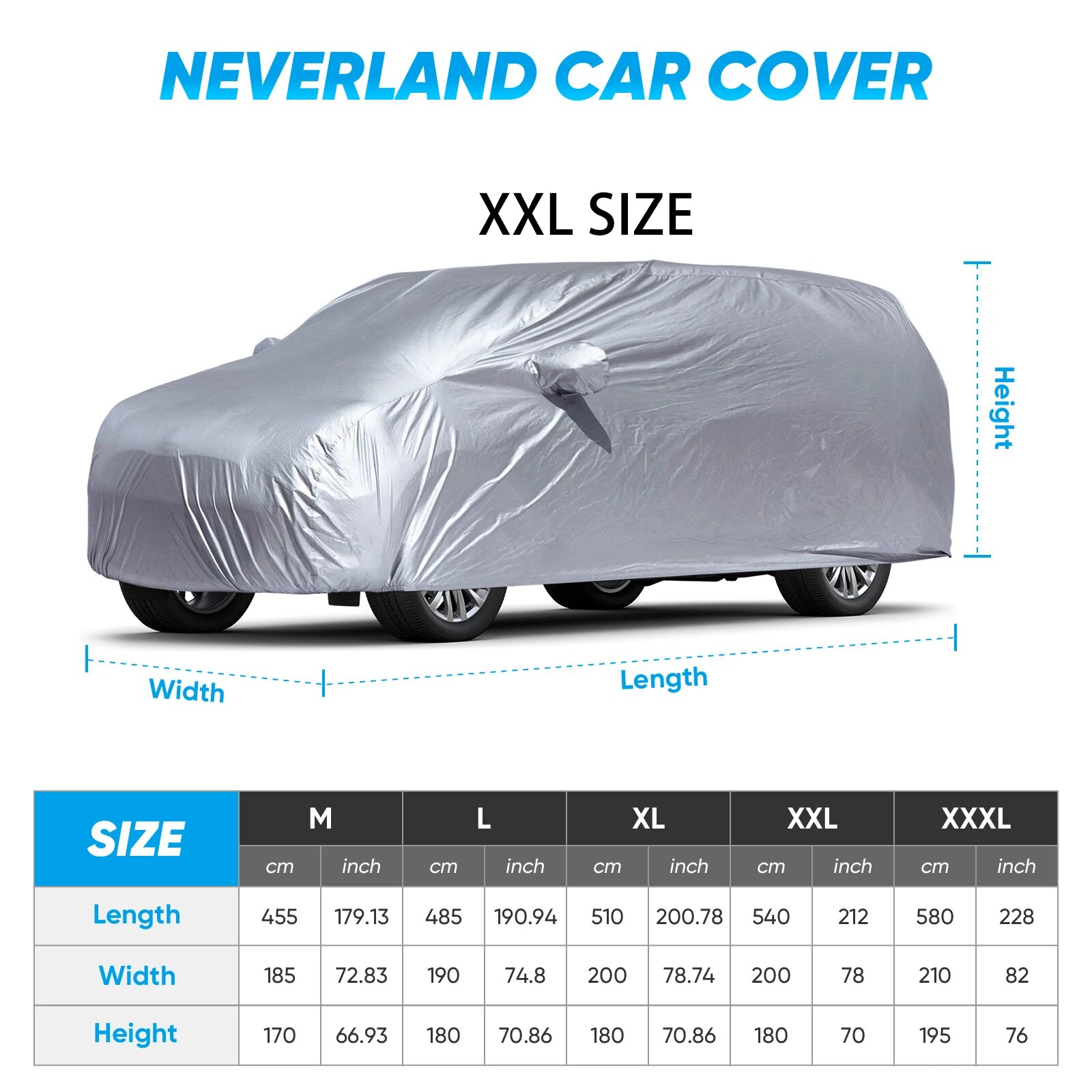 Автомобильный чехол Neverland XXL, уличный, водонепроницаемый