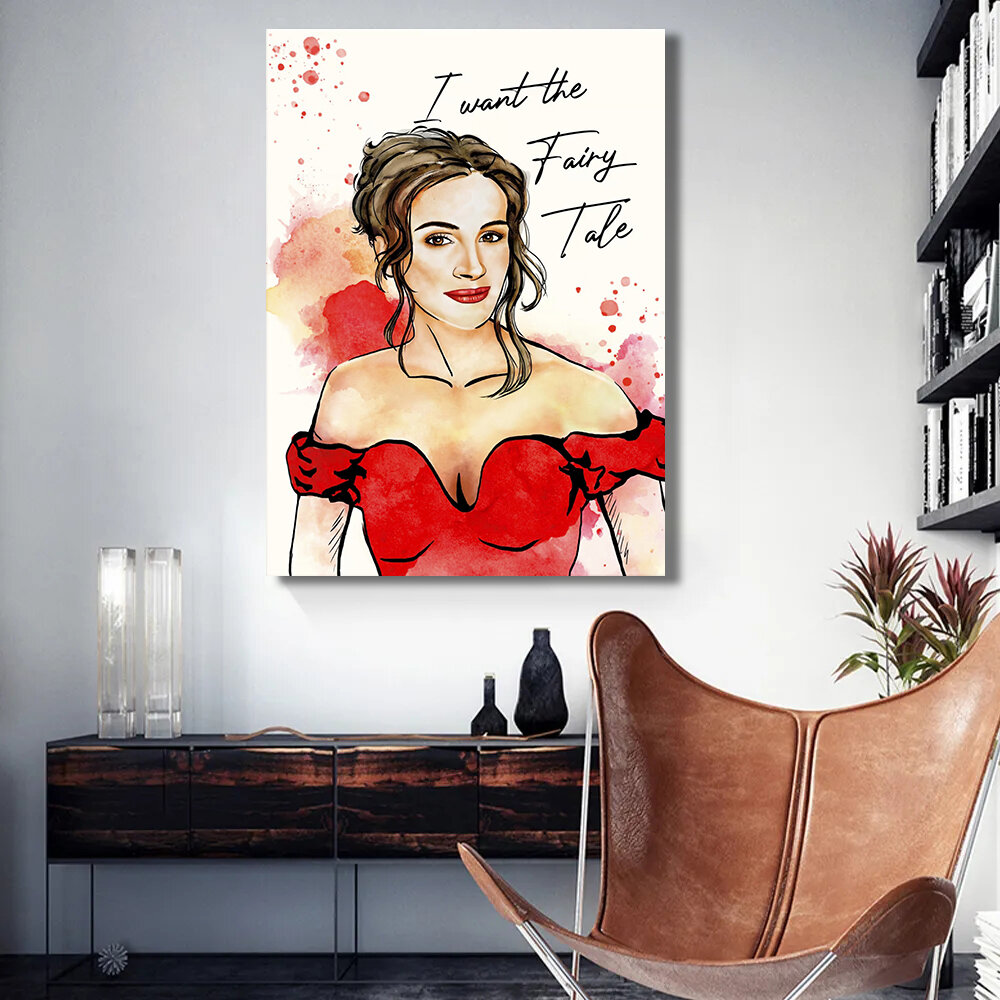 Julia Roberts / постер девушка, картина красивая девушка, 40х60 см.