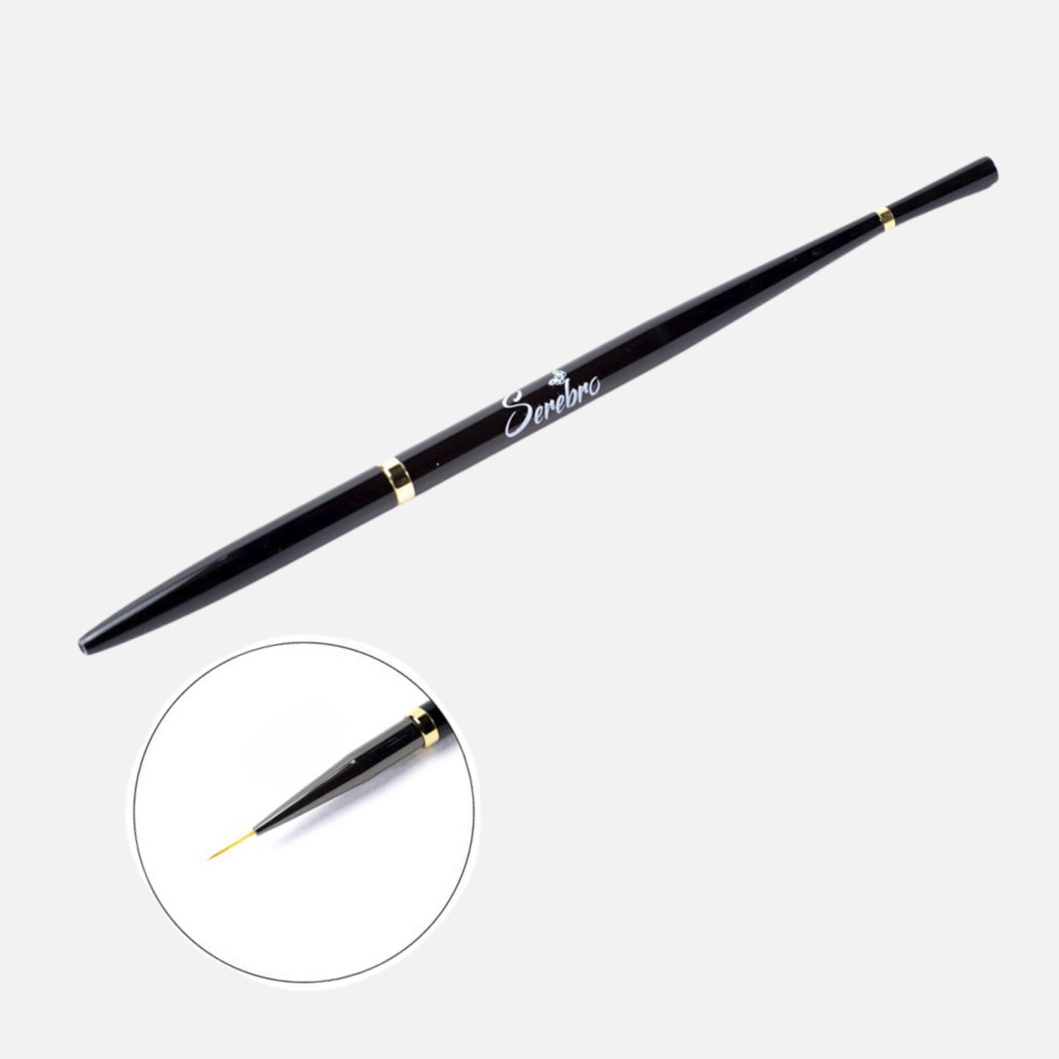 Кисть для росписи Волосок Serebro №0, черная 13 мм