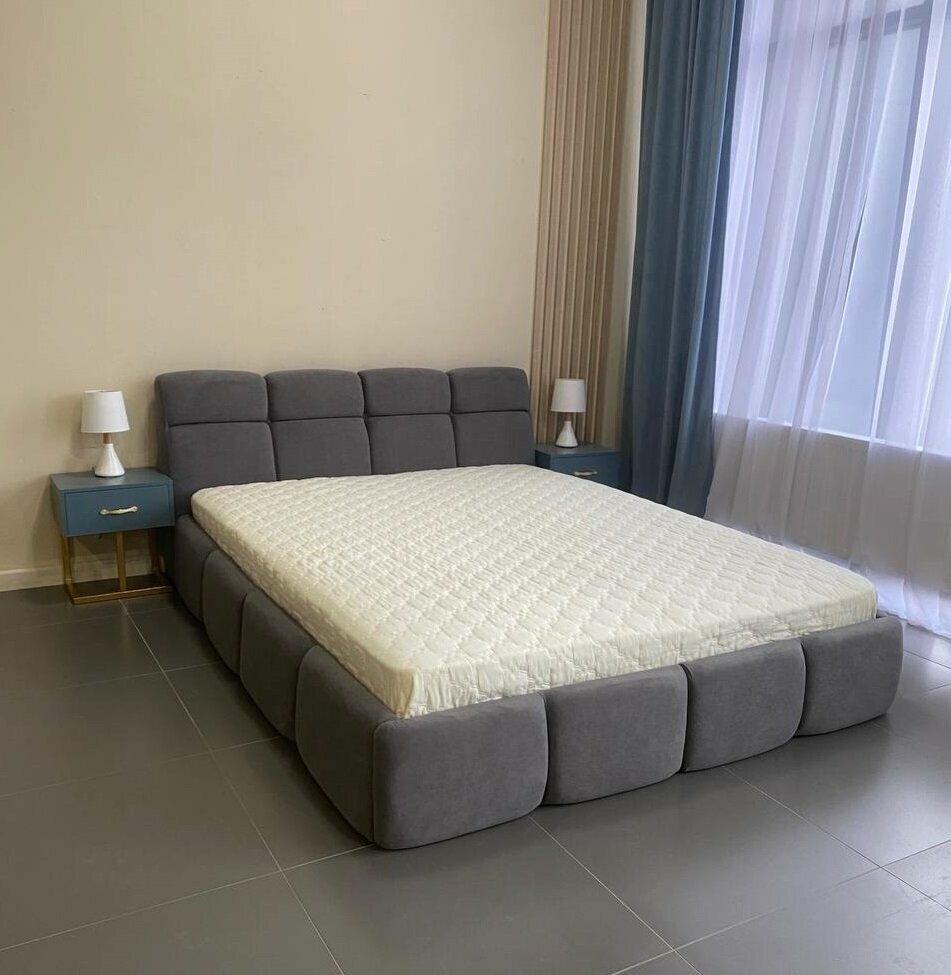 Кровать VIERO Анталия, разборная, мягкое изголовье, 140х200 см, с ортопедическим основанием и подъемным механизмом