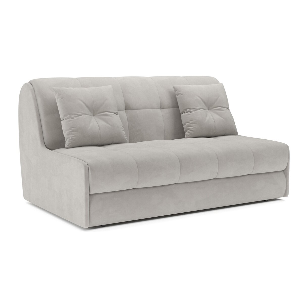 Диван Сток Диванов Мичиган-2, светло-бежевый велюр, 189 см, механизм аккордеон на металлокаркасе