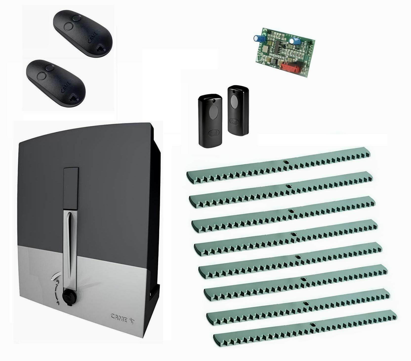 Автоматика для откатных ворот BXL04AGS KIT8-F, комплект: привод, радиоприемник, 2 пульта, фотоэлементы, 8 реек