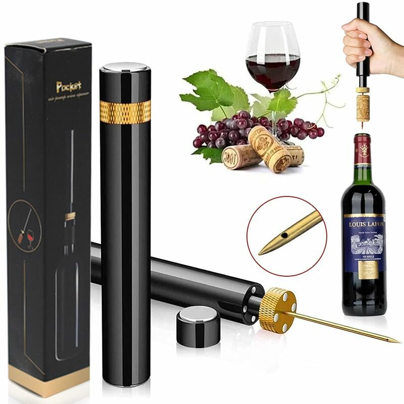 Пневматический штопор для вина с вакуумным насосом быстрое и легкое открывание бутылок без усилий
