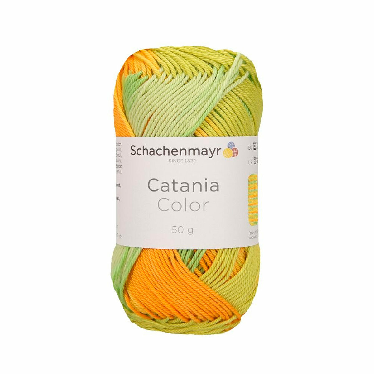 Catania Color /Катания Колор/ пряжа Schachenmayr original, MEZ, 9801780 (00238, sunset color (цвет заката), желтый/красный/оранжевый/розовый, New!)