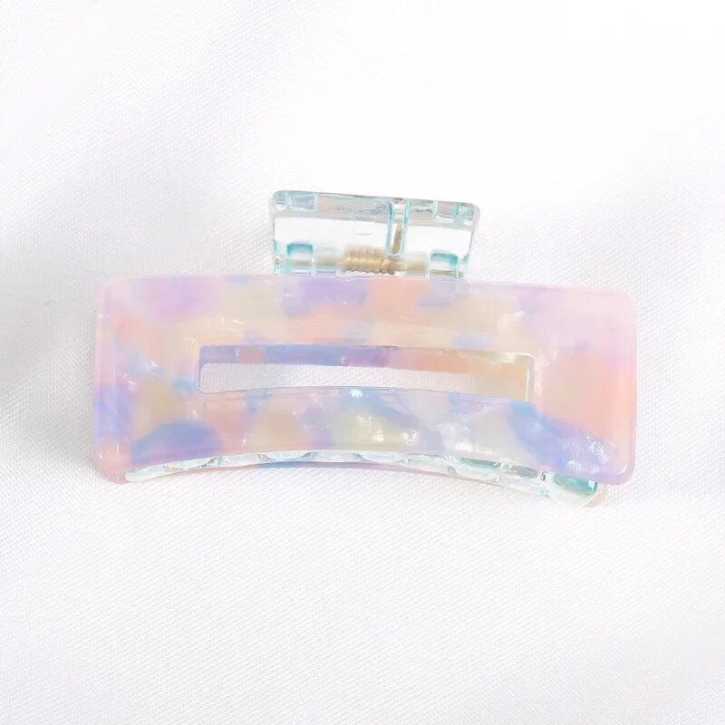 Bgffuy мини однотонный леопардовый принт акриловый крест крабовые когти заколка для волос корейская мода для девочек женские аксессуары для волос