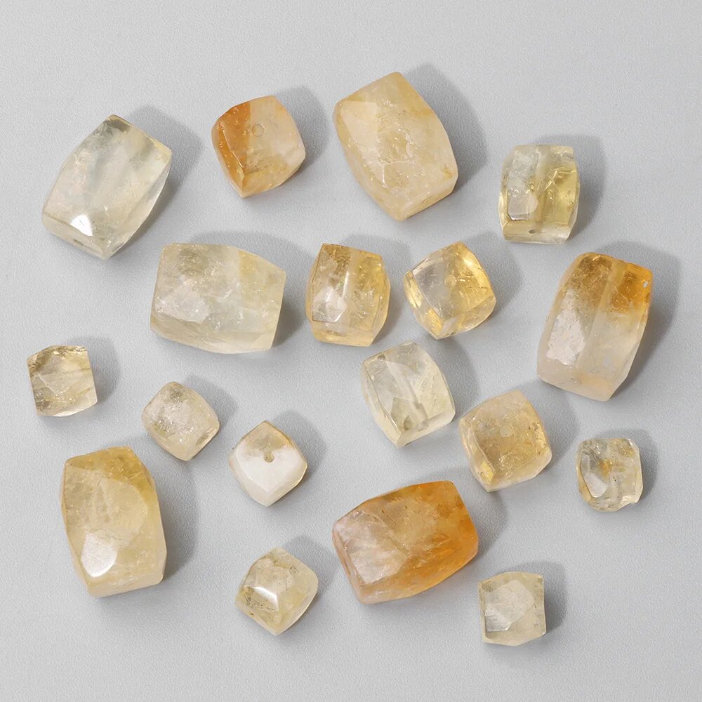 Кубические бусины тигровый глаз Rainagem 8/10/12 мм 10X10MM 5PCS, Style.8 Citrine