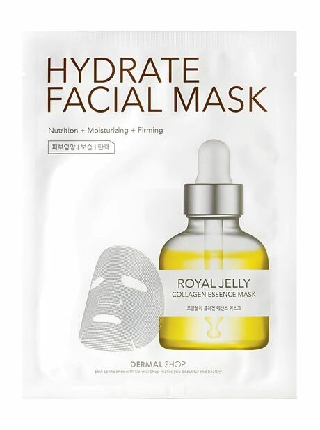 DERMAL Тканевая маска для лица Shop Hydrate с пчелиным маточным молочком, 23 г