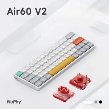 NuPhy Клавиатура беспроводная Air60 V2 Cowberry Switch, (NuPhy Cowberry Switch), белый