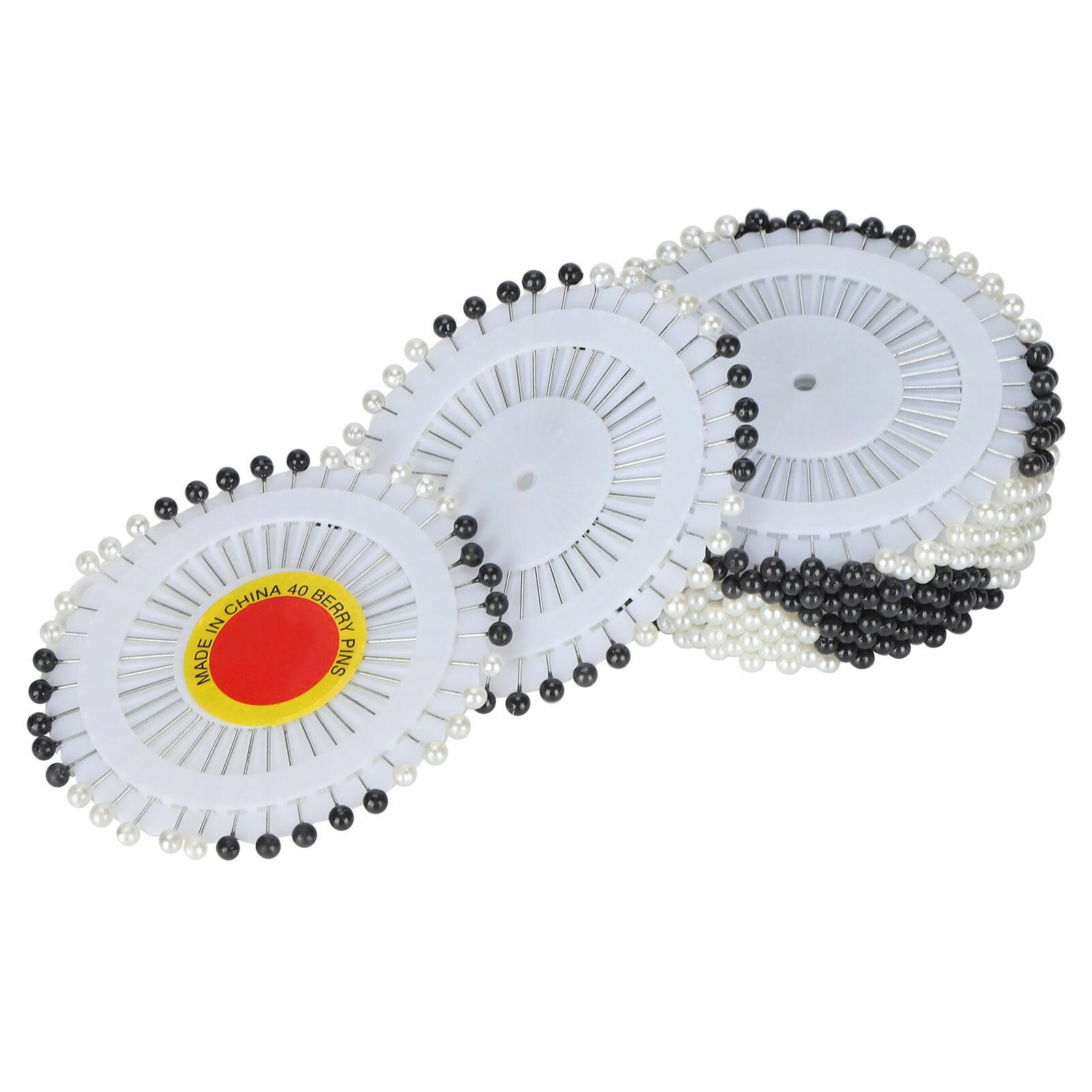 480 булавок с жемчужной головкой (черно-белые)