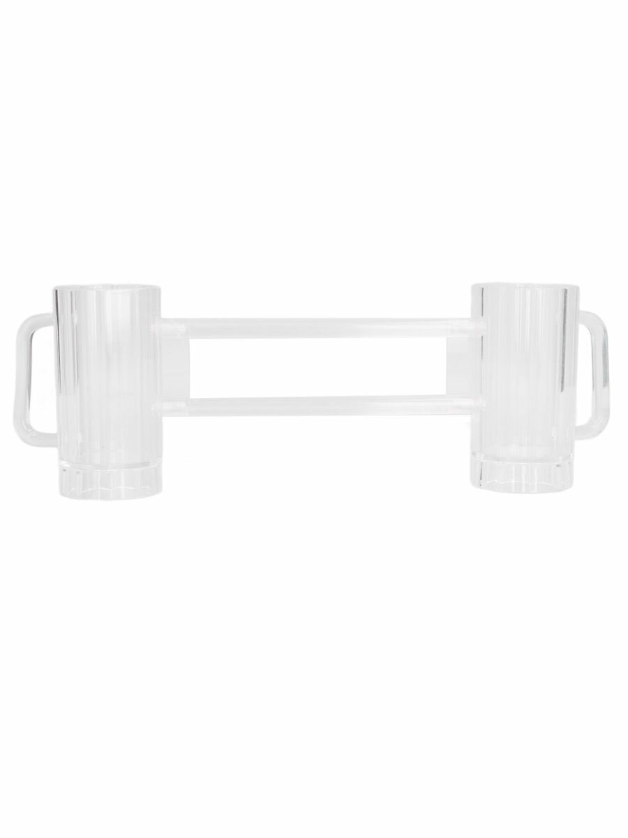 Акриловая двойная пивная кружка на 14,5 унций с ручкой, соединенный пивной бокал для бара KTV Game Competition, уникальный дизайн 430 мл