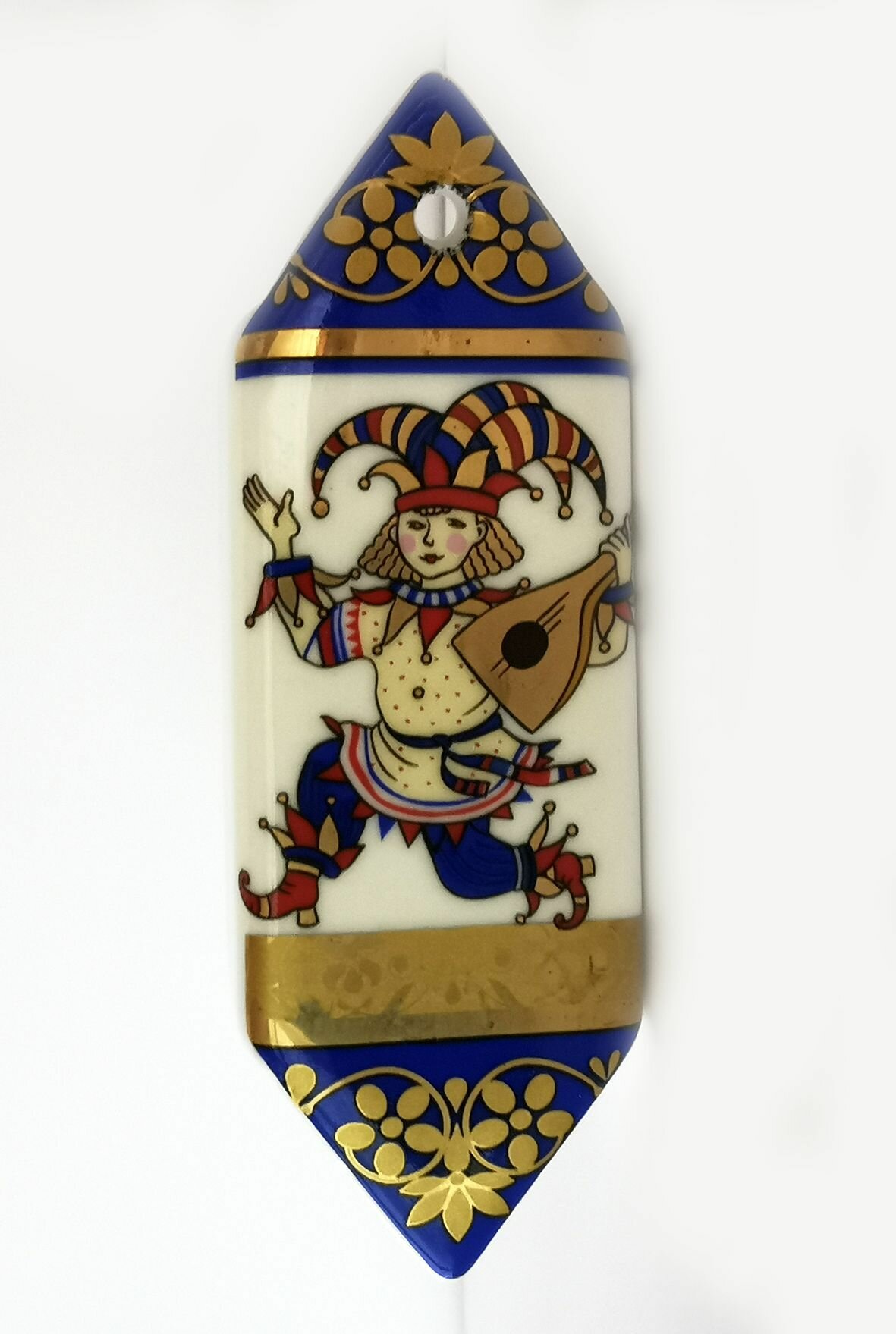 Конфета фарфоровая Новогодняя -скоморохи IV - игрушка на ёлку.