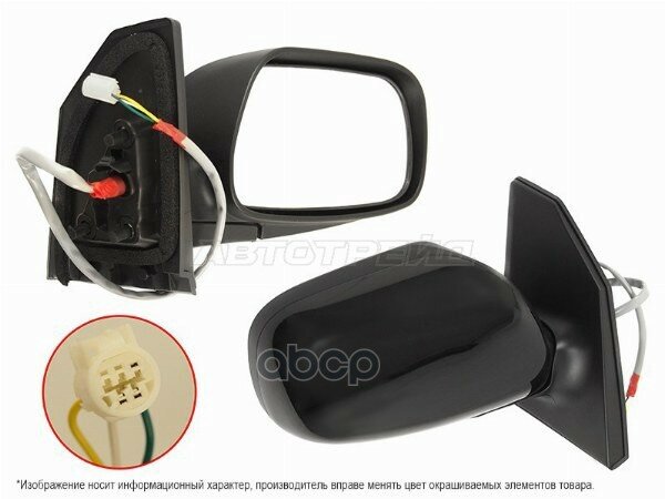 Зеркало Toyota Corolla (E120) 00-07 (Справа/ Регулировка/ 3 контакта/ LHD) Sat арт. ST-TY28-940-1