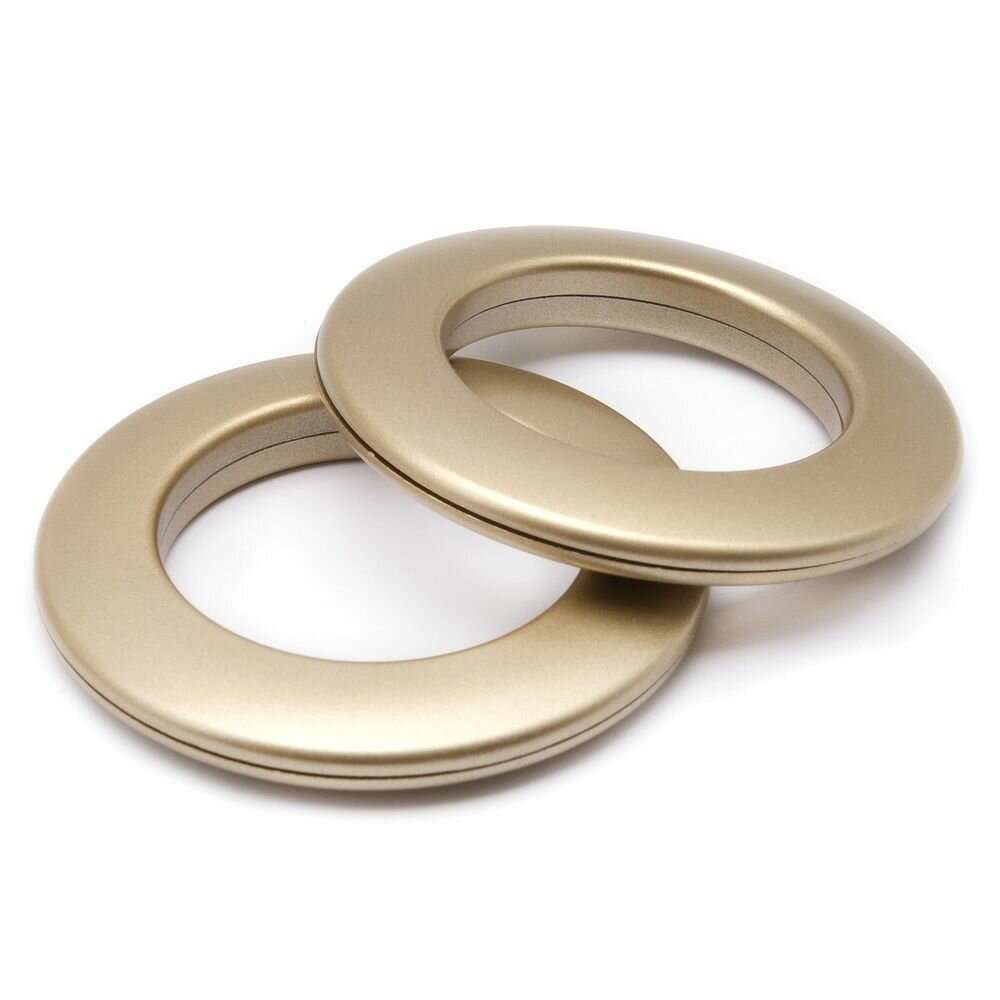 Люверсы для штор айрис круглый диаметр 35 мм с классическим замком, 06 матовое светлое золото, 10 шт