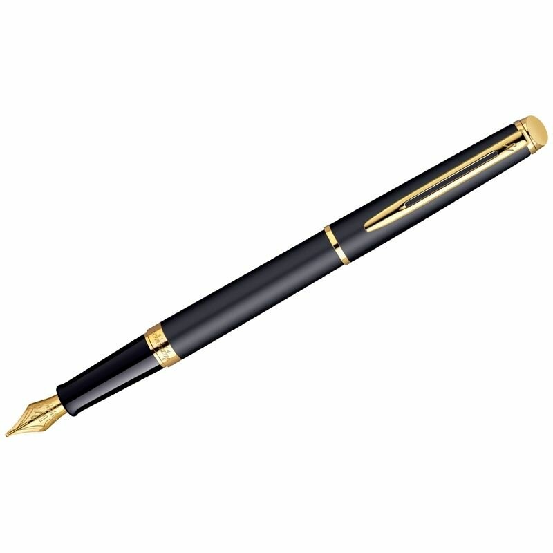 Ручка перьевая Waterman "Hemisphere Matt Black GT" синяя, 0,8 мм, подарочная упаковка (S0920710)