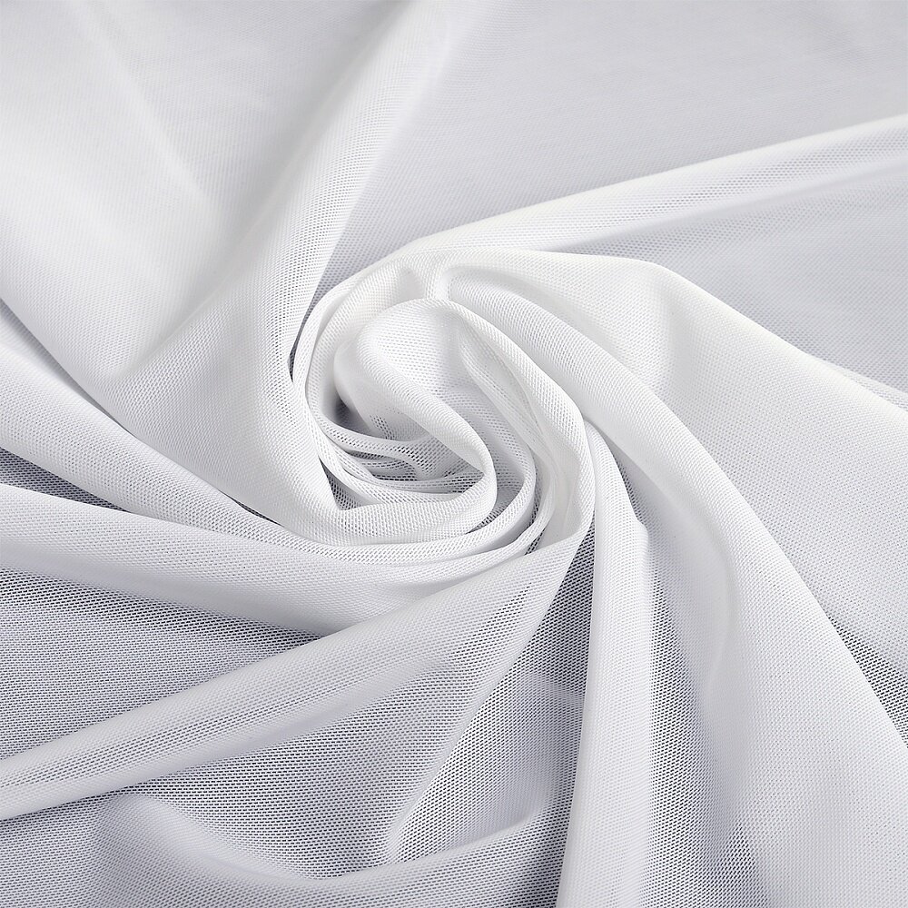 Сетка эластичная Kruzhevo утягивающая 190 г/м2, ширина 152 см, цвет 001 белый упаковка 1 м