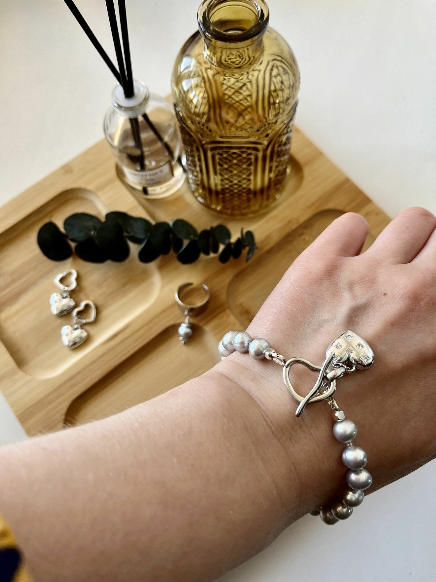 Комплект бижутерии, шпинель, жемчуг культивированный