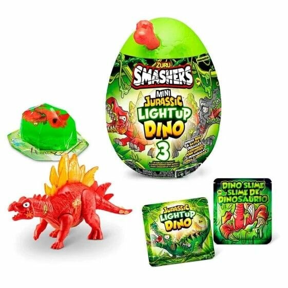 Фигурка ZURU Smashers Mini Jurassic Light Up Dino 74107, 18 см, 6 дет.