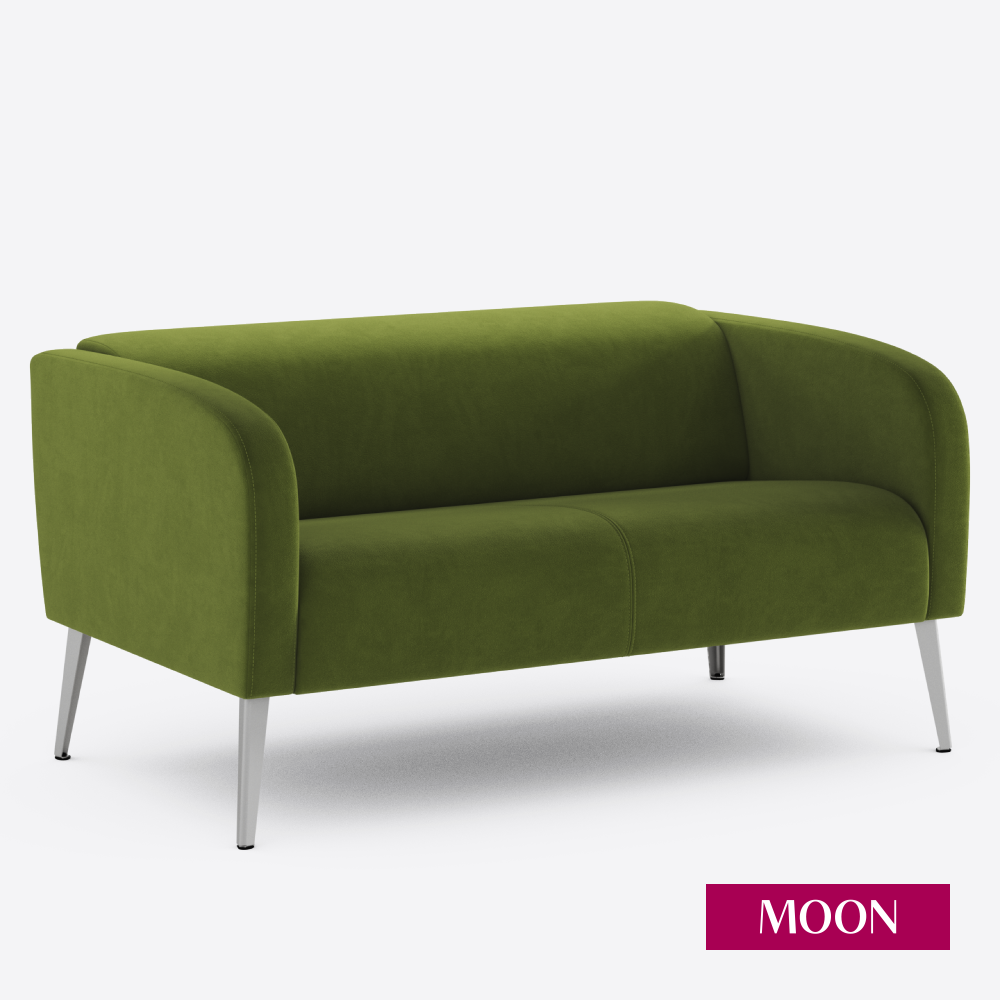 Диван MOON 151 велюр зеленый, нераскладной, 134*84*70, эксклюзивная высокоэластичная пена (UniqFoam)