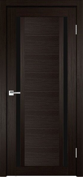 Межкомнатная Дверь Verda Z-3 Венге со Стеклом Лакобель Черное 2000х700мм (Полотно+Коробка+5 Наличников) / Верда.