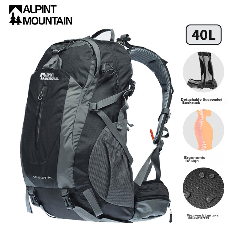 Рюкзак ALPINT MOUNTAIN, 40L Hiking Backpack for Men Large Capacity Outdoor Backpack, большая вместимость, для путешествий, для активного отдыха, городской, лёгкий, для мужчин