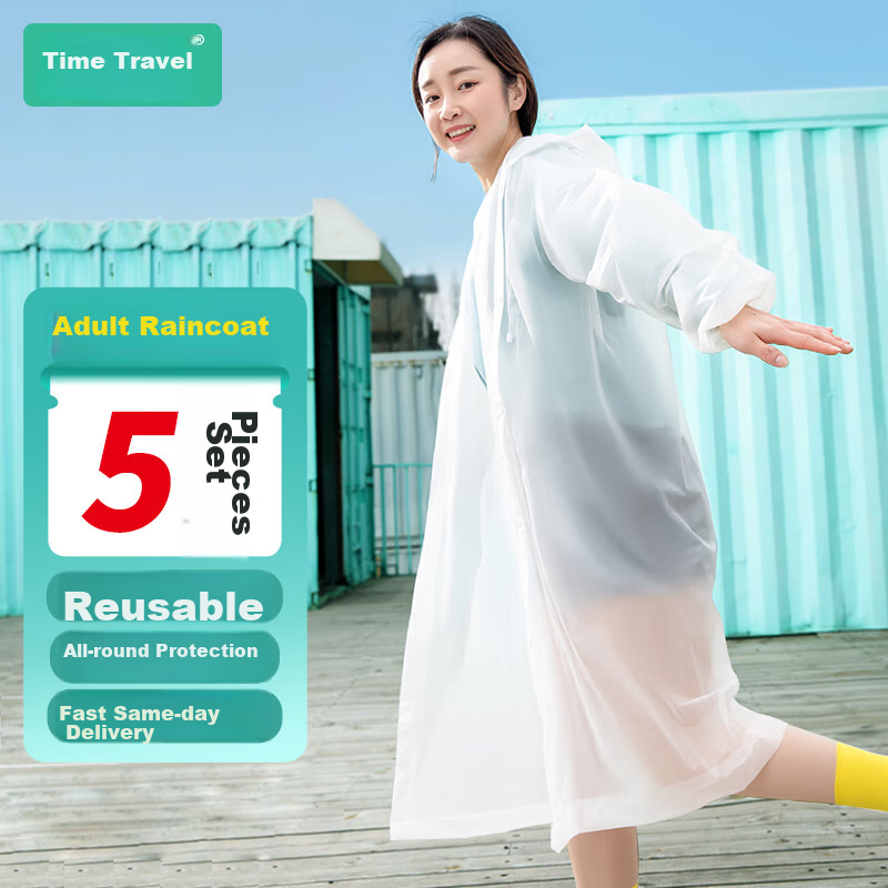 Youshiguang Полупрозрачный утолщенный дождевик-пончо одноразовая водонепроницаемая куртка для мужчин и женщин комплект