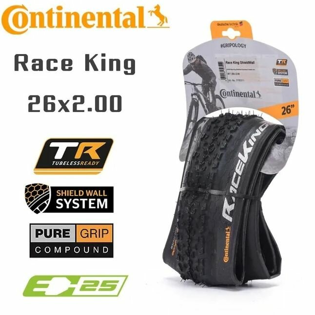 Покрышка Continental Race King 26"x2.0, корд стальной
