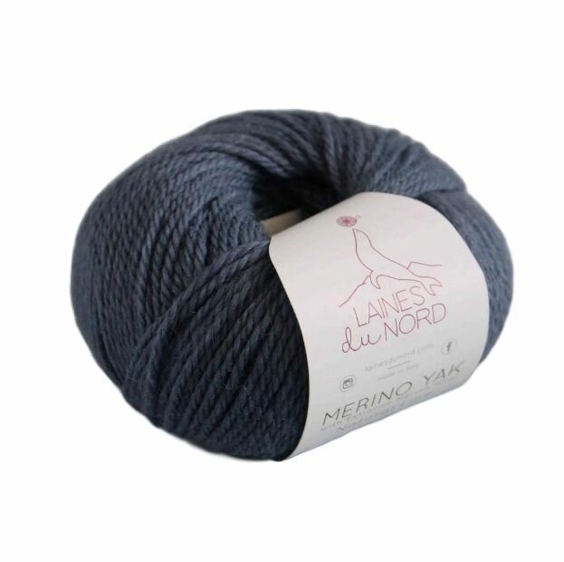 Пряжа Laines du Nord Merino Yak 04 джинсовый (50г/115м, упаковка 10 мотков)