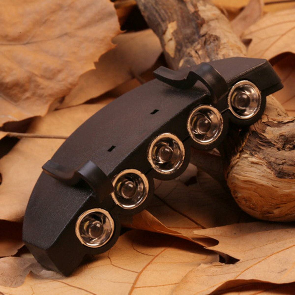 TE 5 LED Cap Hat Brim Clip Lamp Head Light Headlight Headlamp Headlamp Camping Hiking Hat