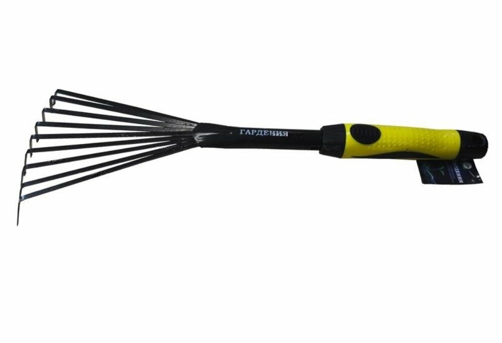 Грабельки веерные пластин. 9 зуб. пласт. ручка Гардения/ ИА