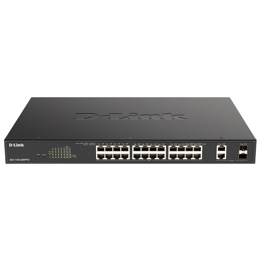 Коммутатор DGS-1100-26MPPV2/A3A D-Link Для средних рабочих групп