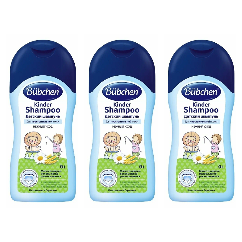 Bubchen Детский шампунь 400 мл, 3 шт