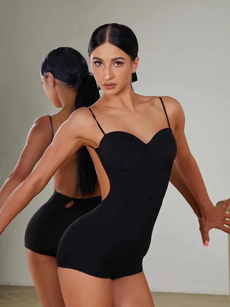 ZYMdancestyle боди nude черный для латиноамериканских танцев Черный, М, black
