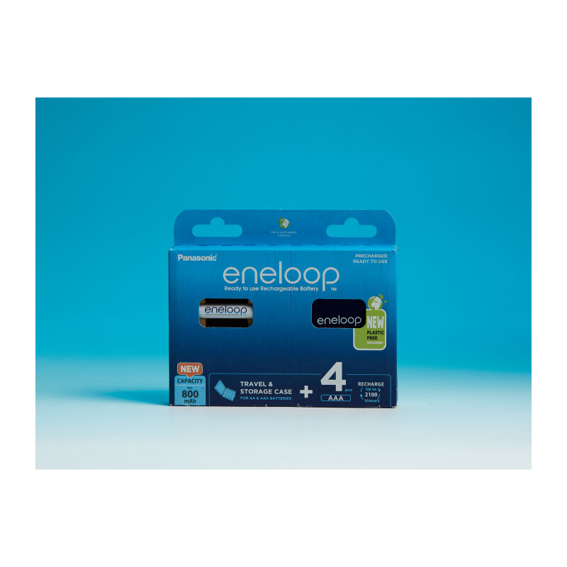 Аккумулятор PANASONIC eneloop AAA 800 4шт+кейс (BK-4MCDEC4BE)