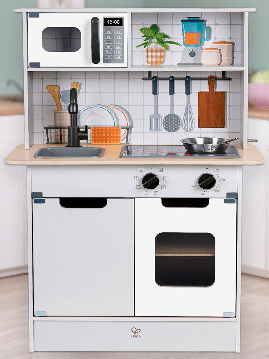 Детская деревянная игровая кухня Hape со звуком и светом E3213_HP