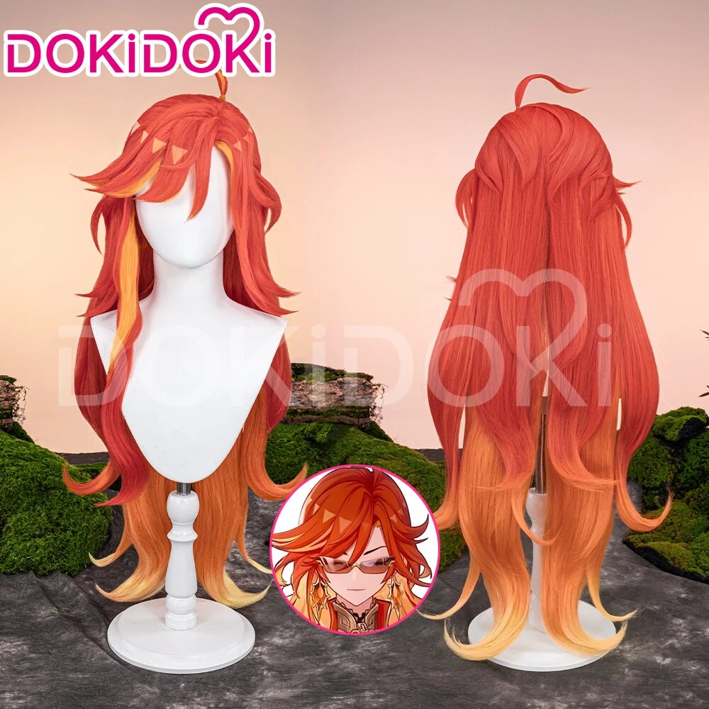 Женский парик Mavuika Genshin Impact DokiDoki Pyro Archon