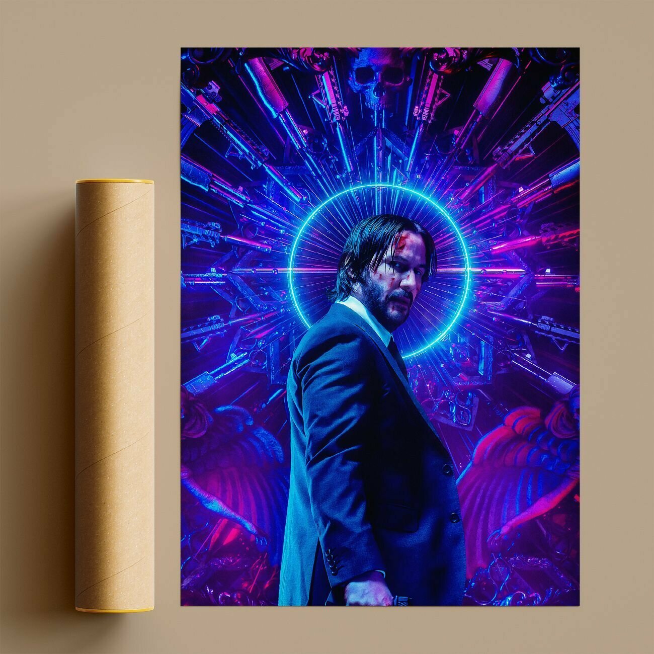 Постер Джон Уик 60х80 см без рамы/John Wick, Боевик/ Плакат для интерьера, в подарок