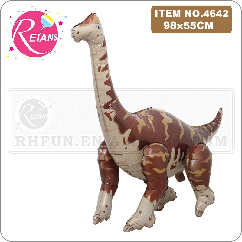 Коричневый динозавр шарик 98x55см, Item No.4642