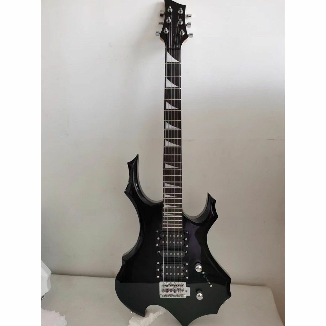 Электрогитара, 11 струн, с тремоло-бриджем, черная, кленовый гриф