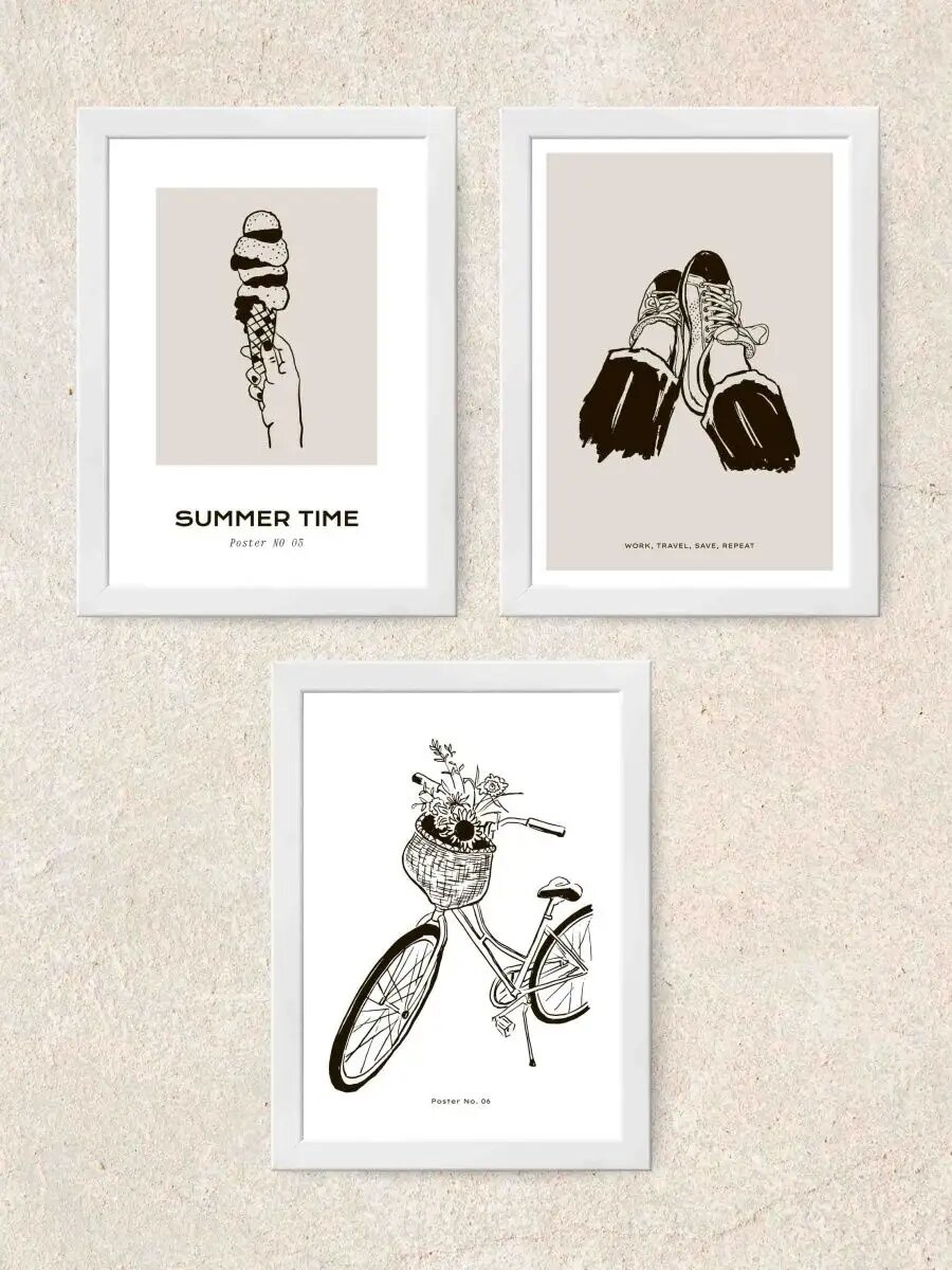 Набор интерьерных постеров Путешествия, А3 ( плакат)