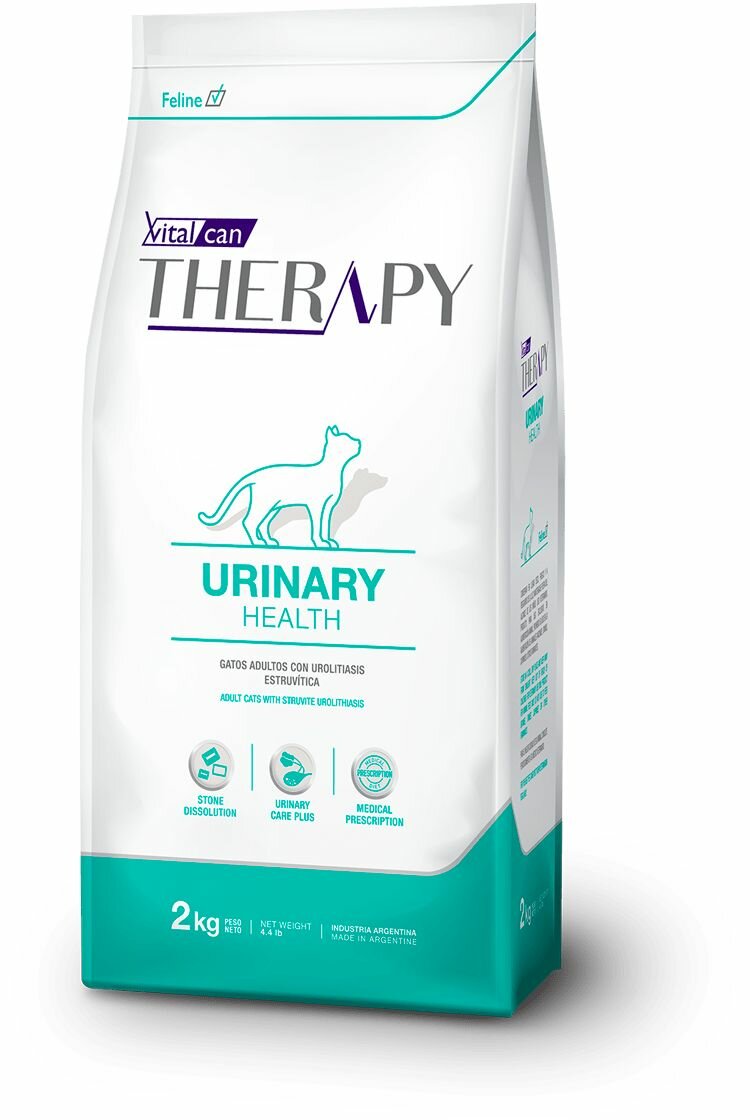 Vitalcan Therapy Feline Urinary Care сухой корм для взрослых кошек, при МКБ, с курицей - 2 кг