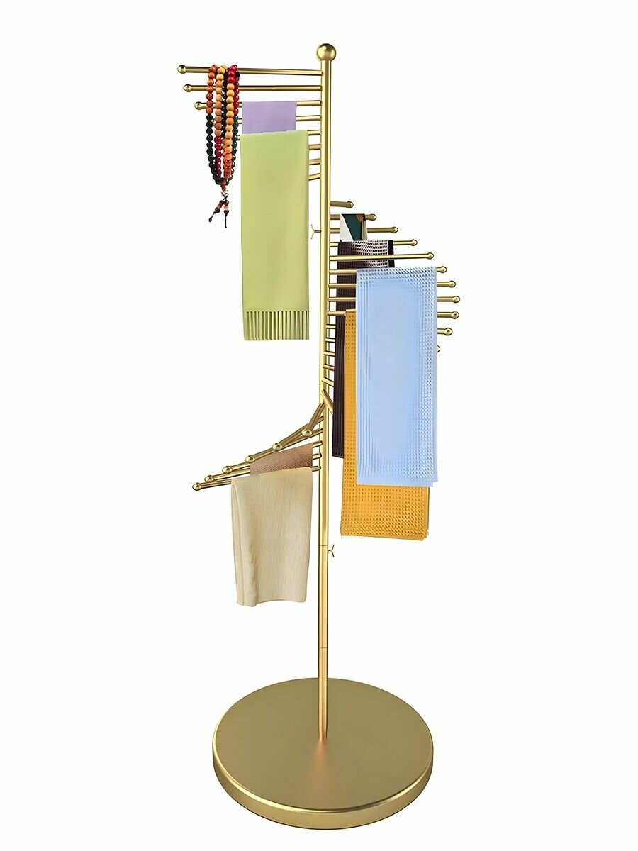 Металлическая вешалка органайзер для шарфов ремней и аксессуаров 42x170 см спиральная конструкция экономия места прочная