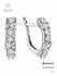 Серьги TALANT, серебро, 925 проба, родирование, фианит, длина 1.8 см, , серебрис...