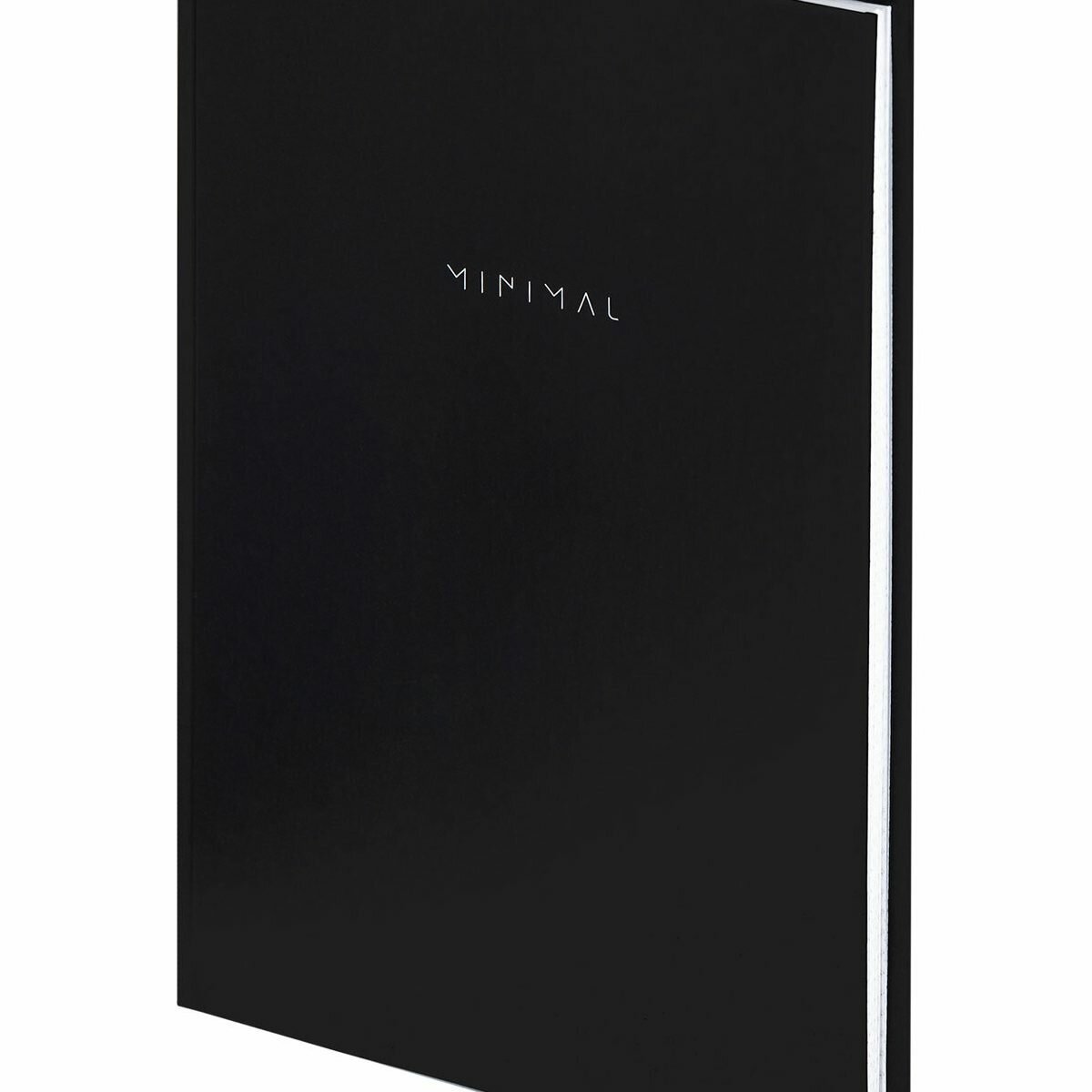 Блокнот 80л, А4 Brauberg "Minimal", клетка, твердая обложка, черный (116432)