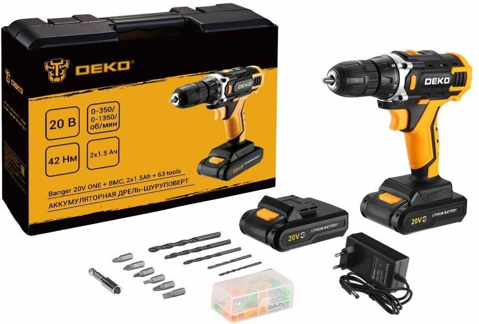 Аккумуляторная дрель-шуруповерт Deko Banger 20V ONE (083-1043)