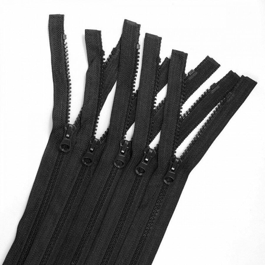 Молния MaxZipper трактор N5 1 замок, 80см, цв. F322 черный НВ 10 шт упак (10 шт)