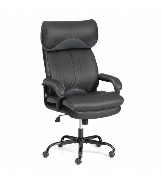 TetChair Кресло офисное Duke metalBL экокожа+ткань, черный/серый