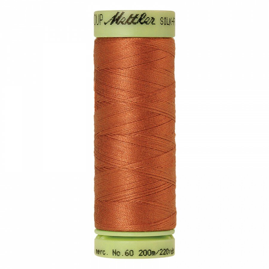 Нить для машинного квилтинга SILK-FINISH COTTON 60, 200 м 2103 Amber Brown